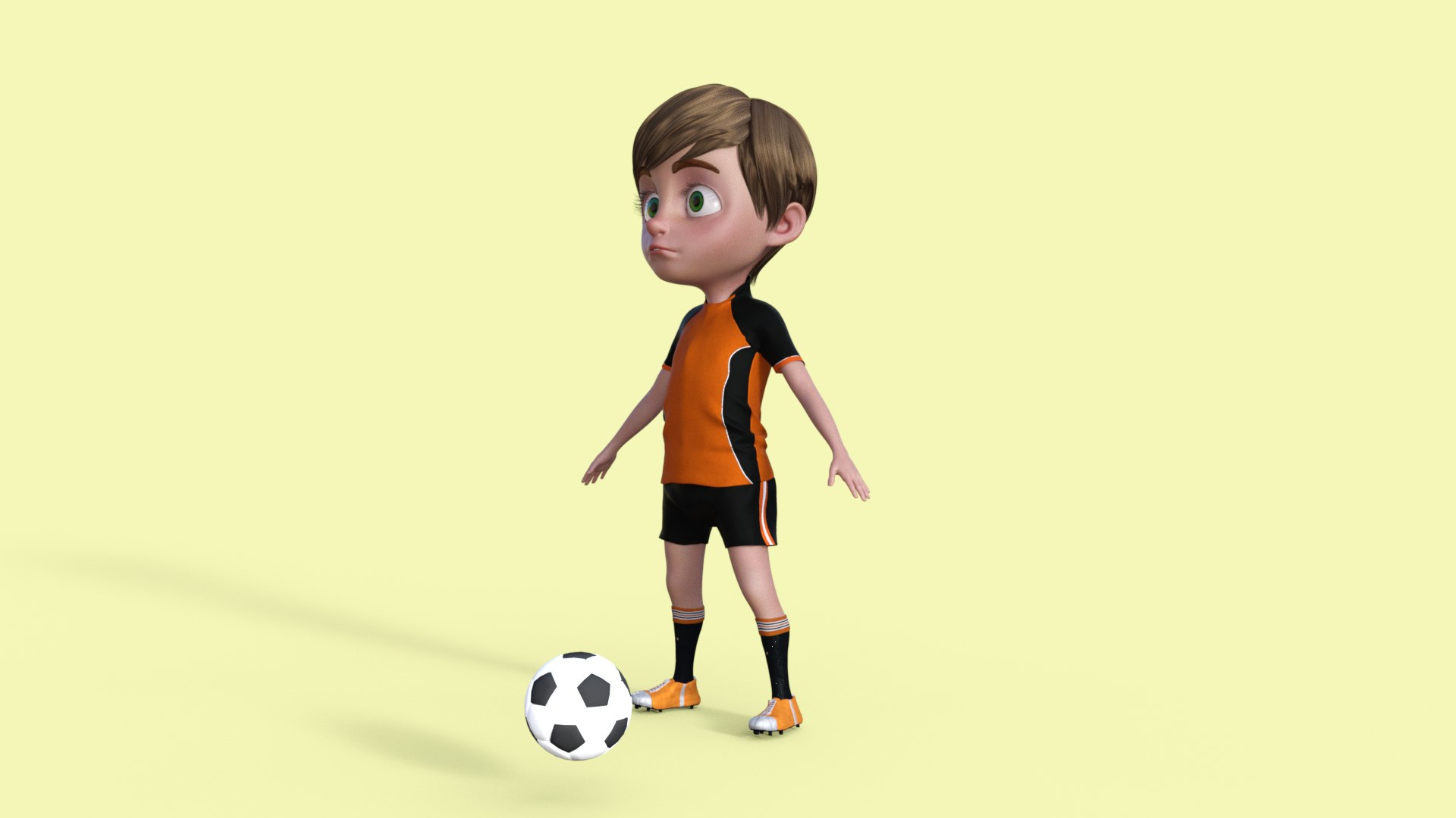 Cartoon Footballer Boy Rigged 3D Model - TurboSquid 1983716