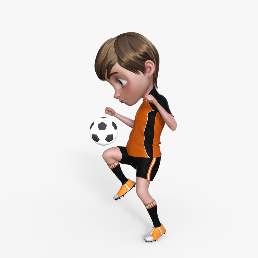 Cartoon Footballer Boy Rigged 3D Model - TurboSquid 1983716