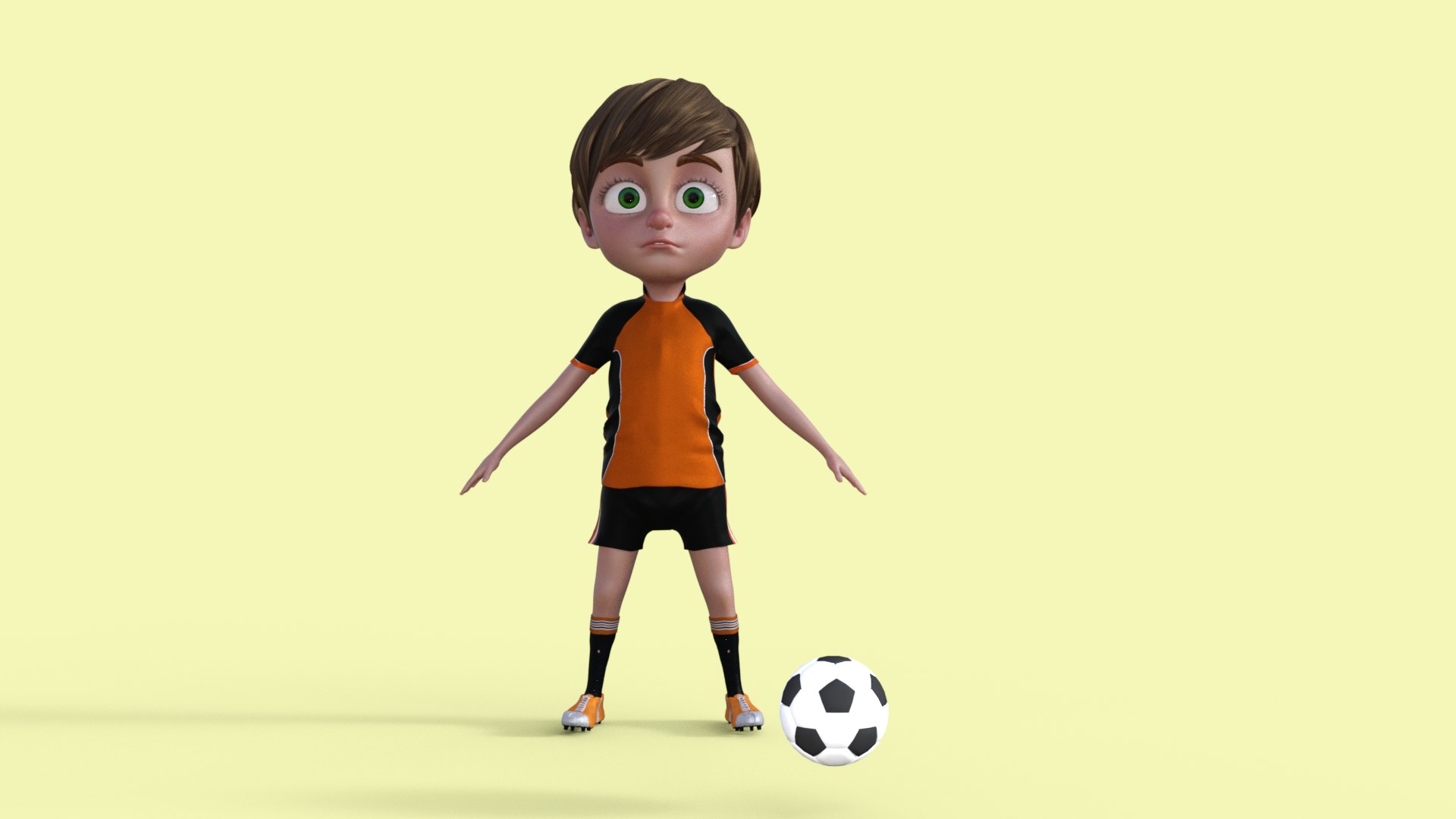 Cartoon Footballer Boy Rigged 3D Model - TurboSquid 1983716