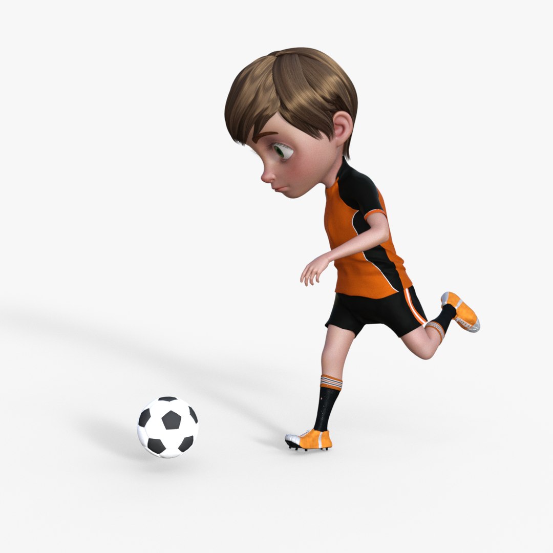 Cartoon Footballer Boy Rigged 3D Model - TurboSquid 1983716