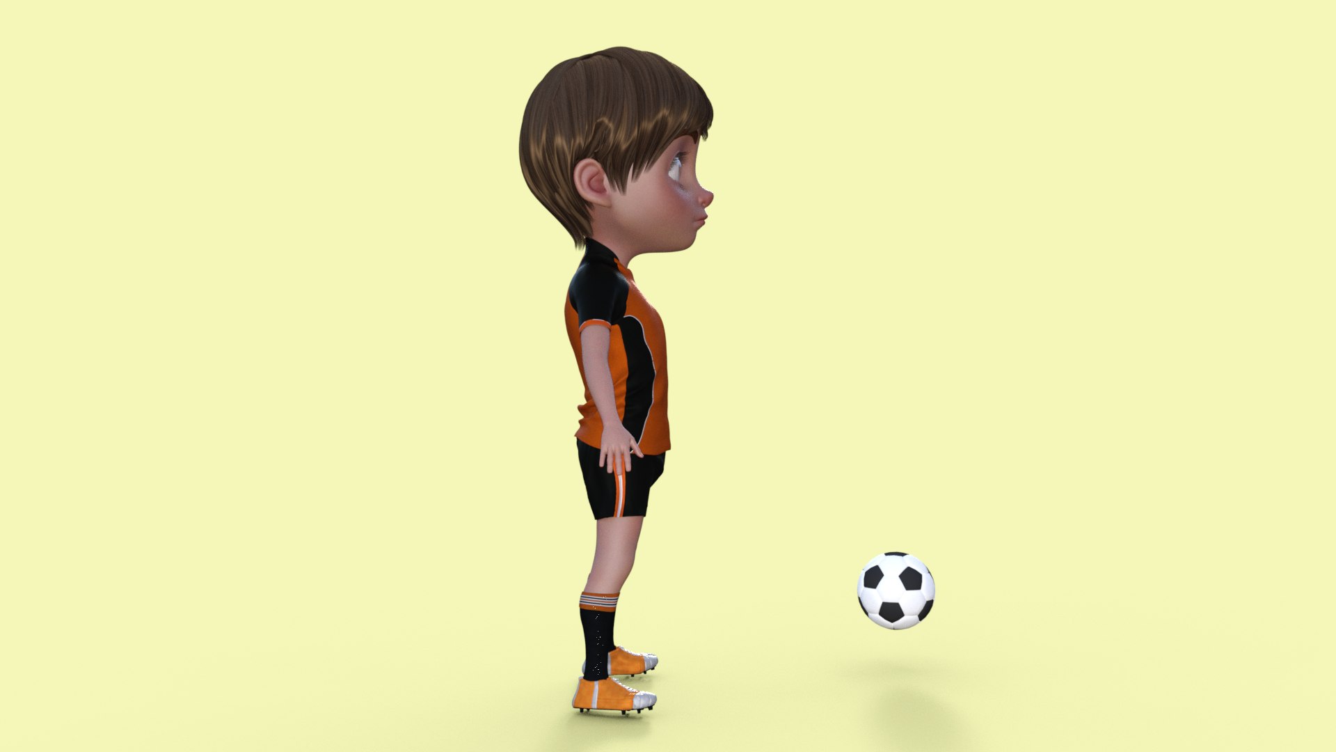 Cartoon Footballer Boy Rigged 3D Model - TurboSquid 1983716