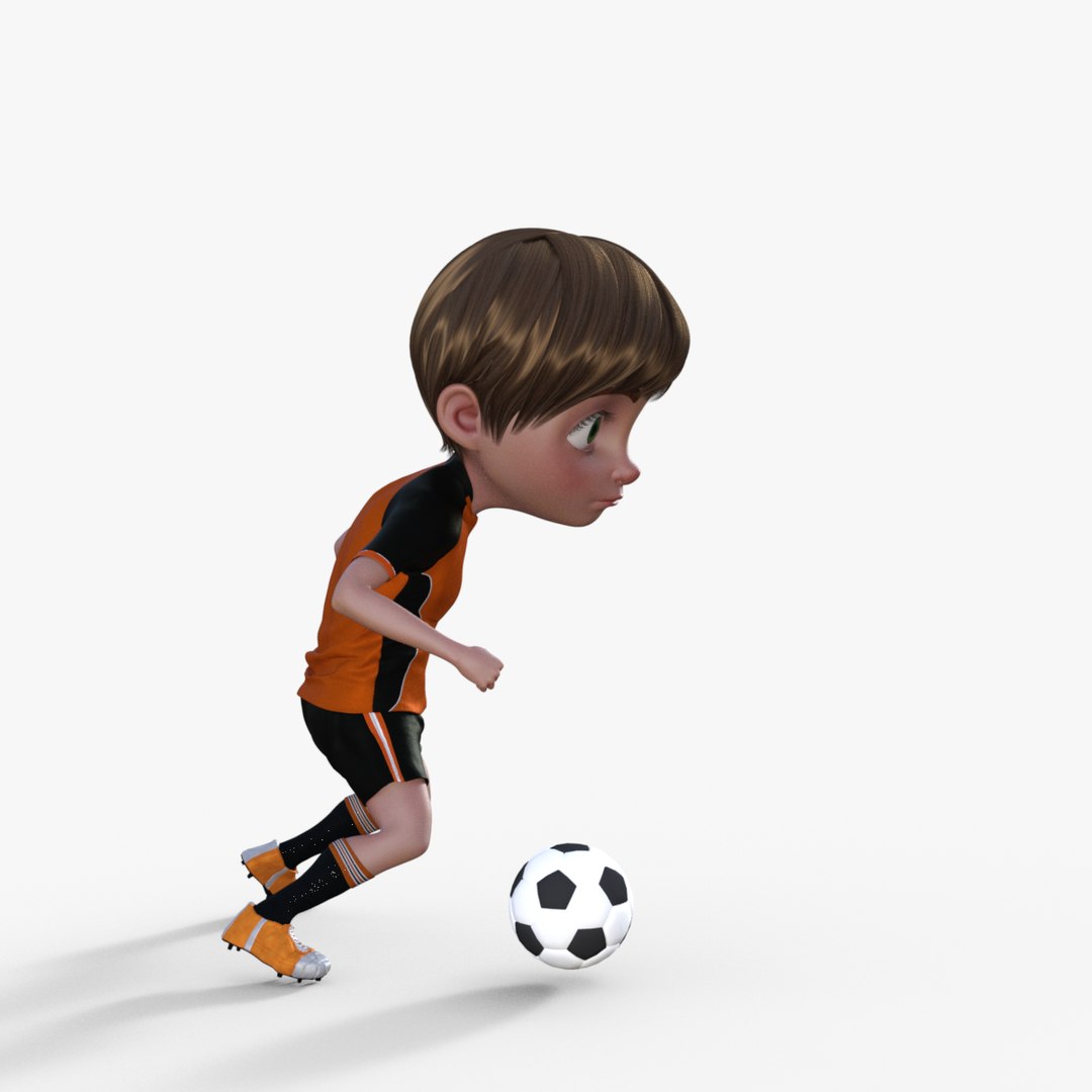 Cartoon Footballer Boy Rigged 3D Model - TurboSquid 1983716