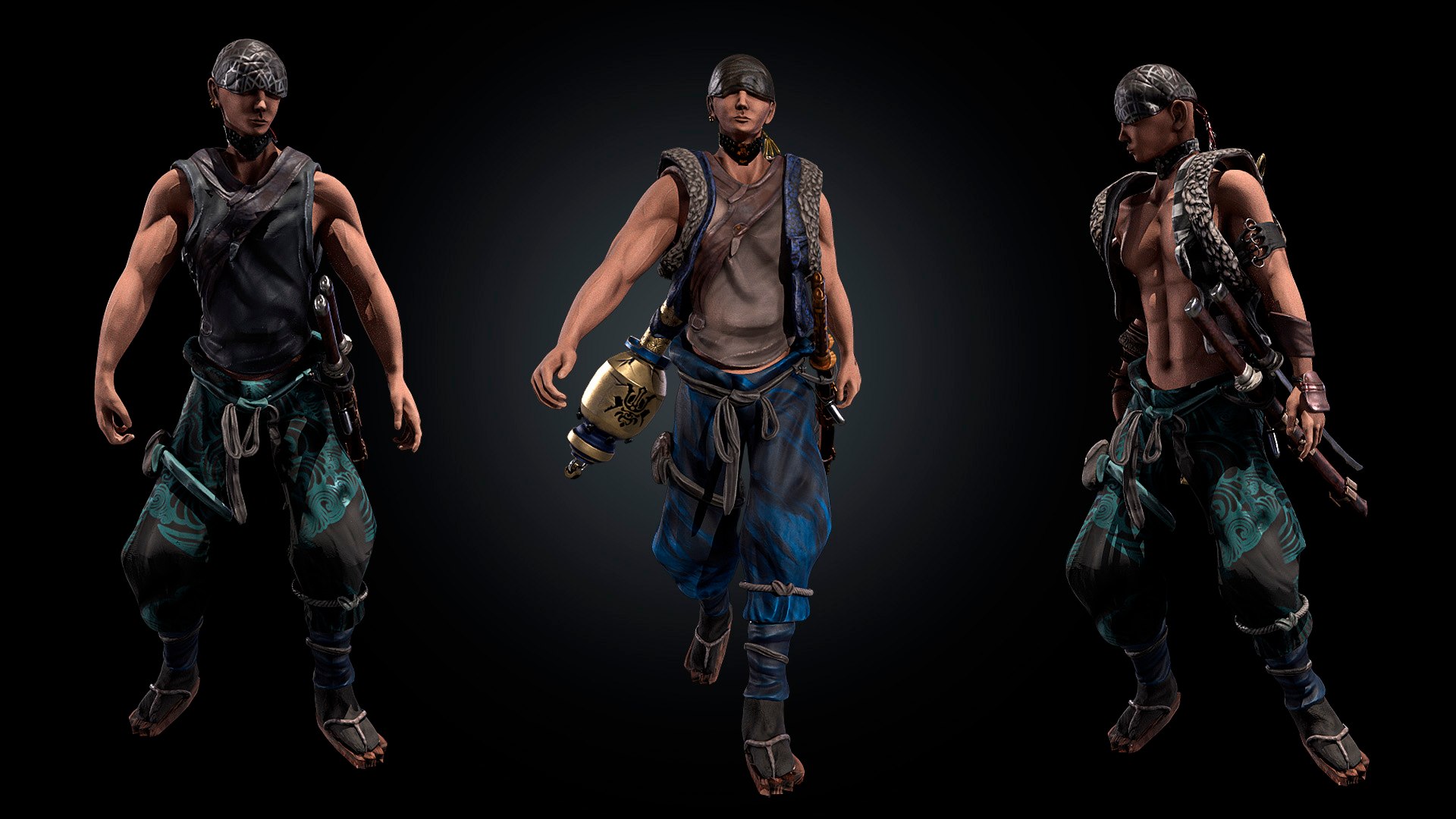 Samurai Brawler 3D Model - TurboSquid 2387762