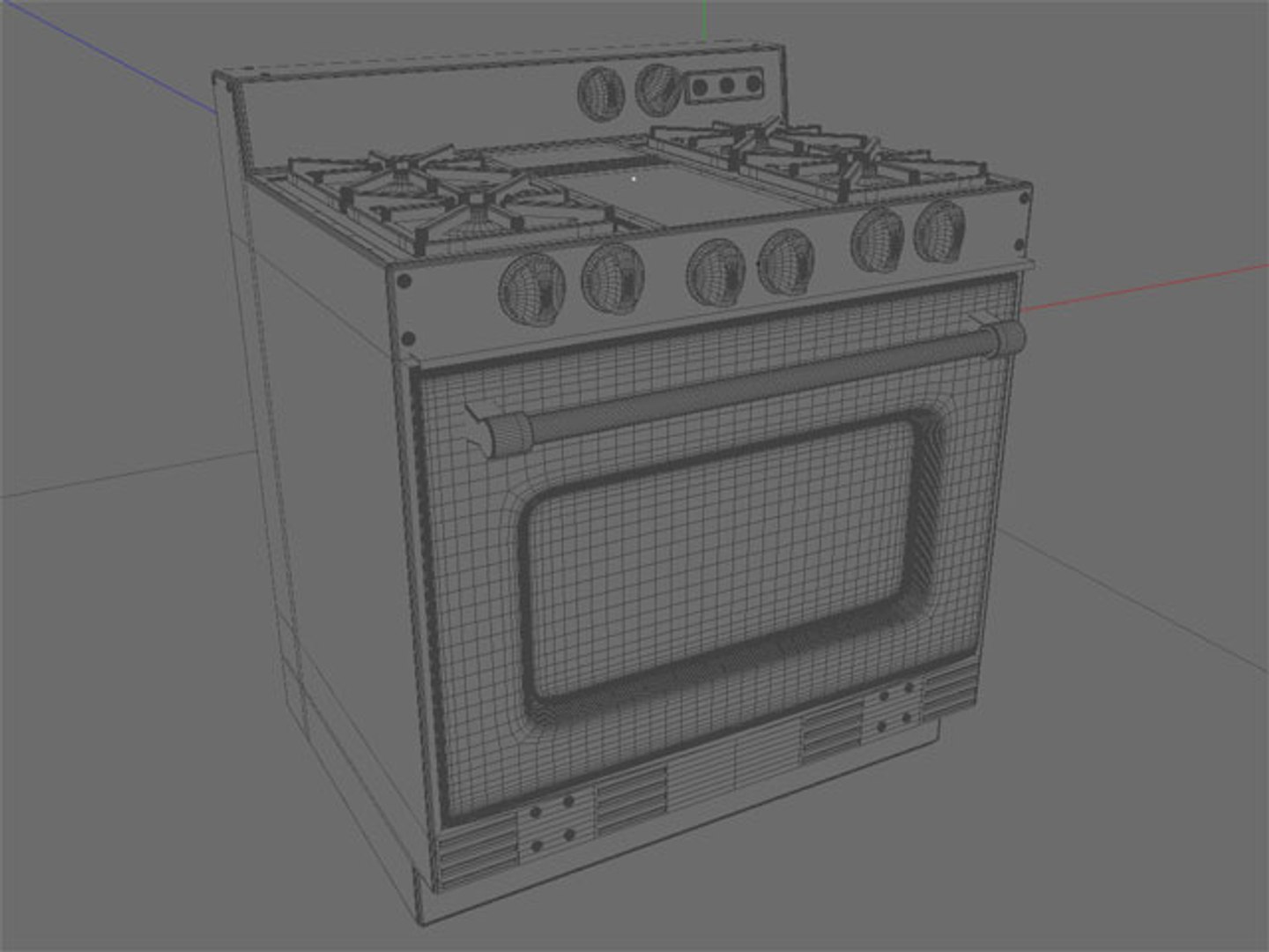 3d kitchen stove model