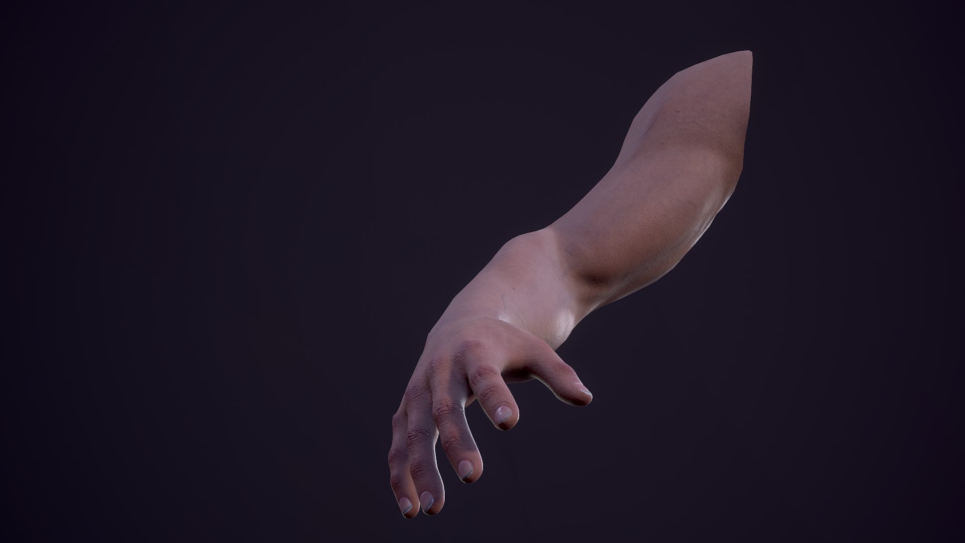 3D Realistic Male Head And Two Arms Model - TurboSquid 1895240
