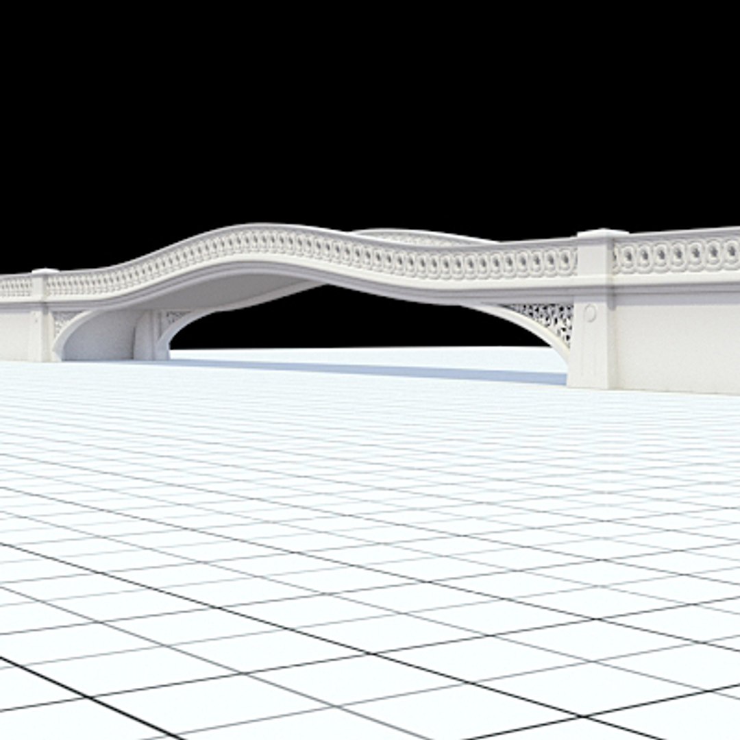 Central Park Bow-bridge 3d Model
