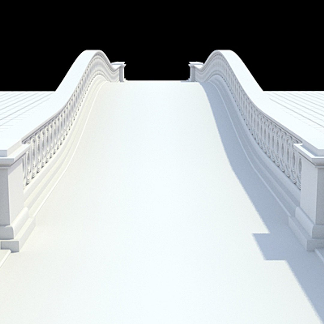 Central Park Bow-bridge 3d Model