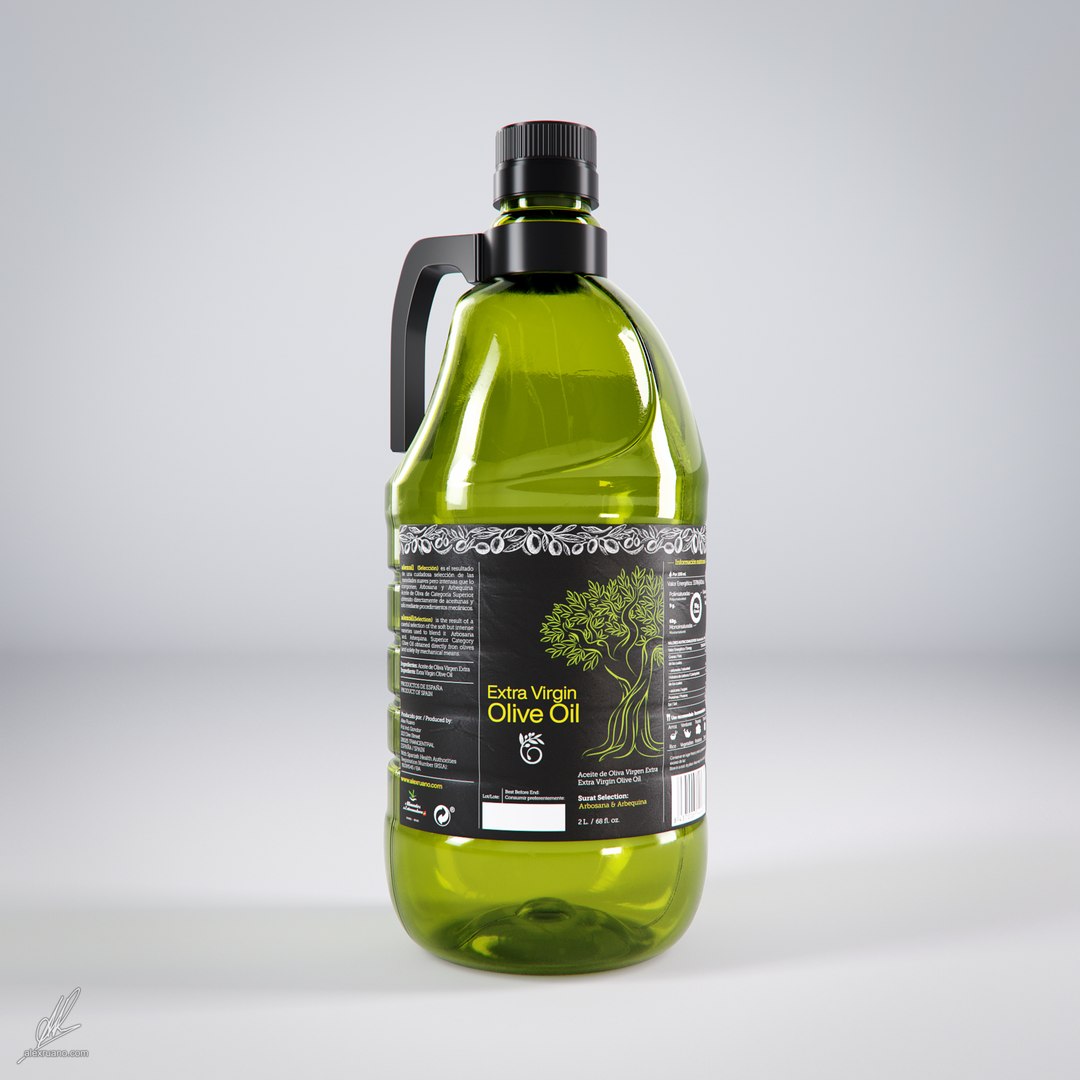 3D 2L Olive Oil Bottle model - TurboSquid 1930344
