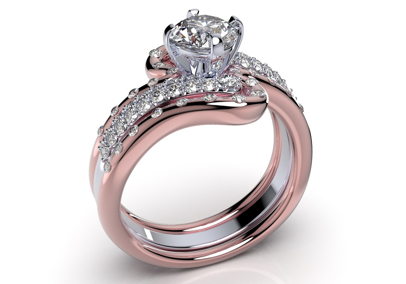 Set Ring Diamond Cad Model - TurboSquid 1656400