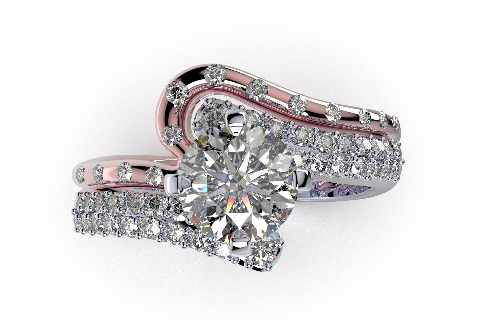 Set Ring Diamond Cad Model - TurboSquid 1656400