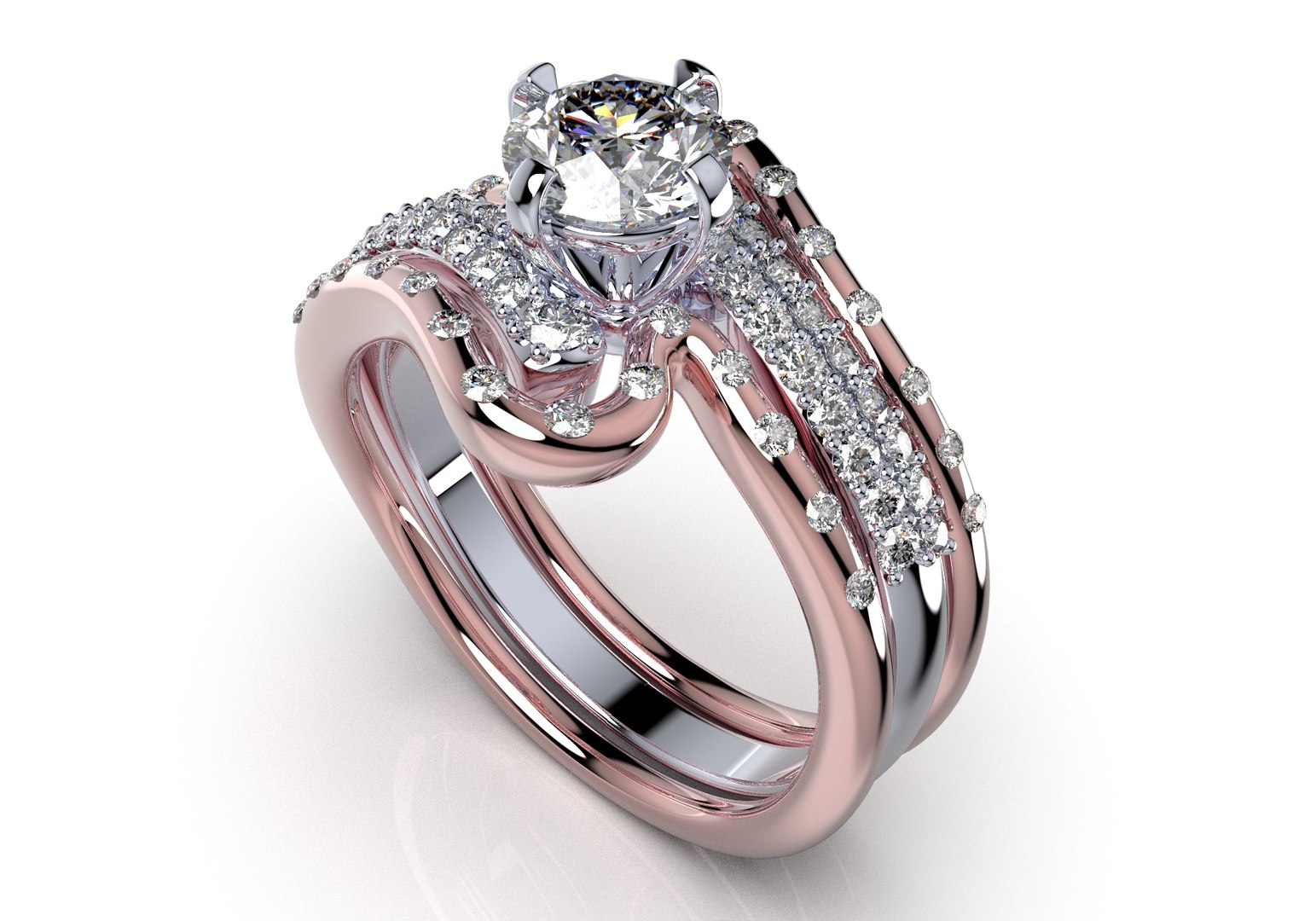 Set Ring Diamond Cad Model - TurboSquid 1656400