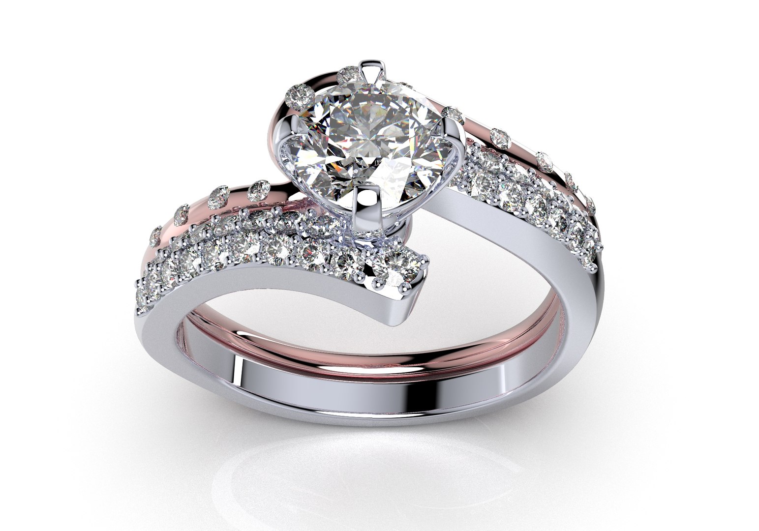 Set Ring Diamond Cad Model - TurboSquid 1656400