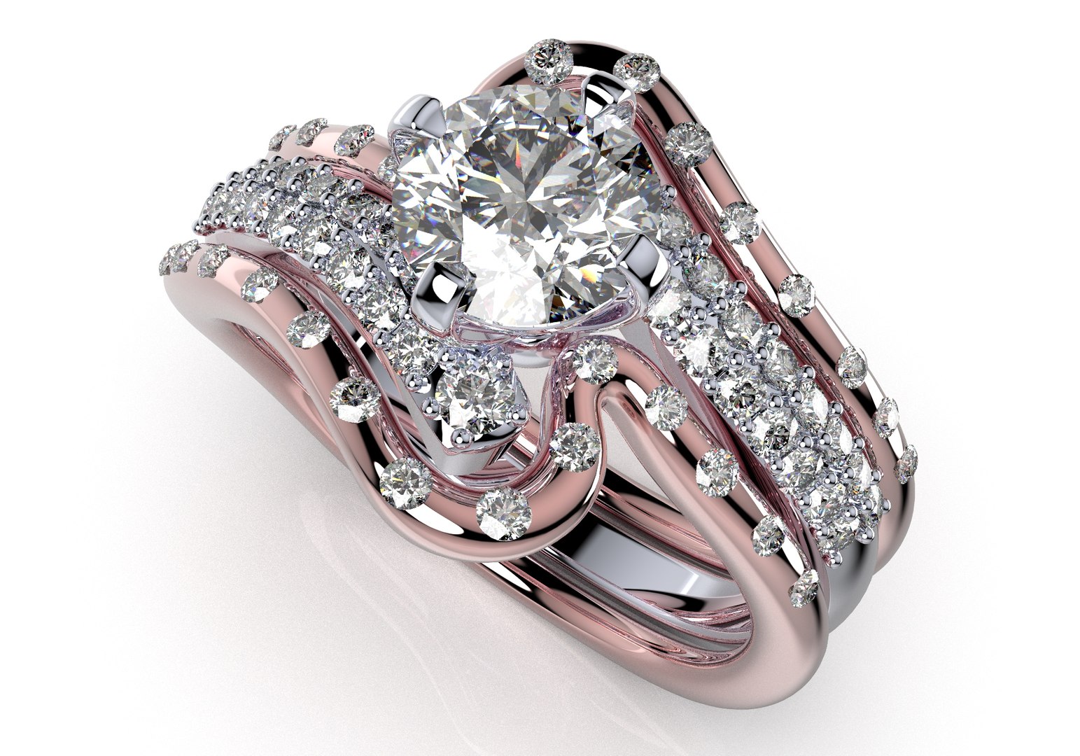 Set Ring Diamond Cad Model - TurboSquid 1656400