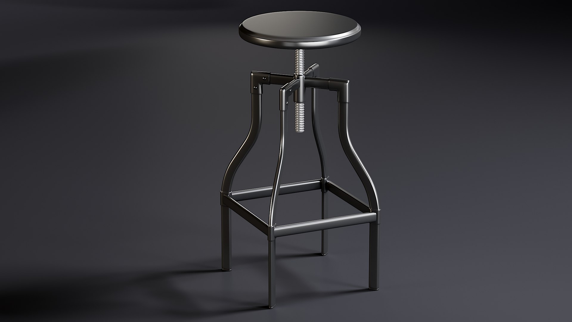 3D Realistic Backless Bar Stool - TurboSquid 1533201