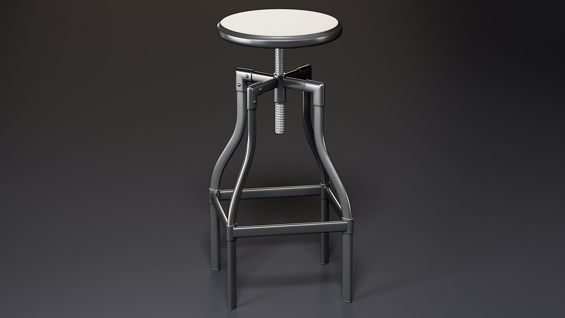 3D Realistic Backless Bar Stool - TurboSquid 1533201