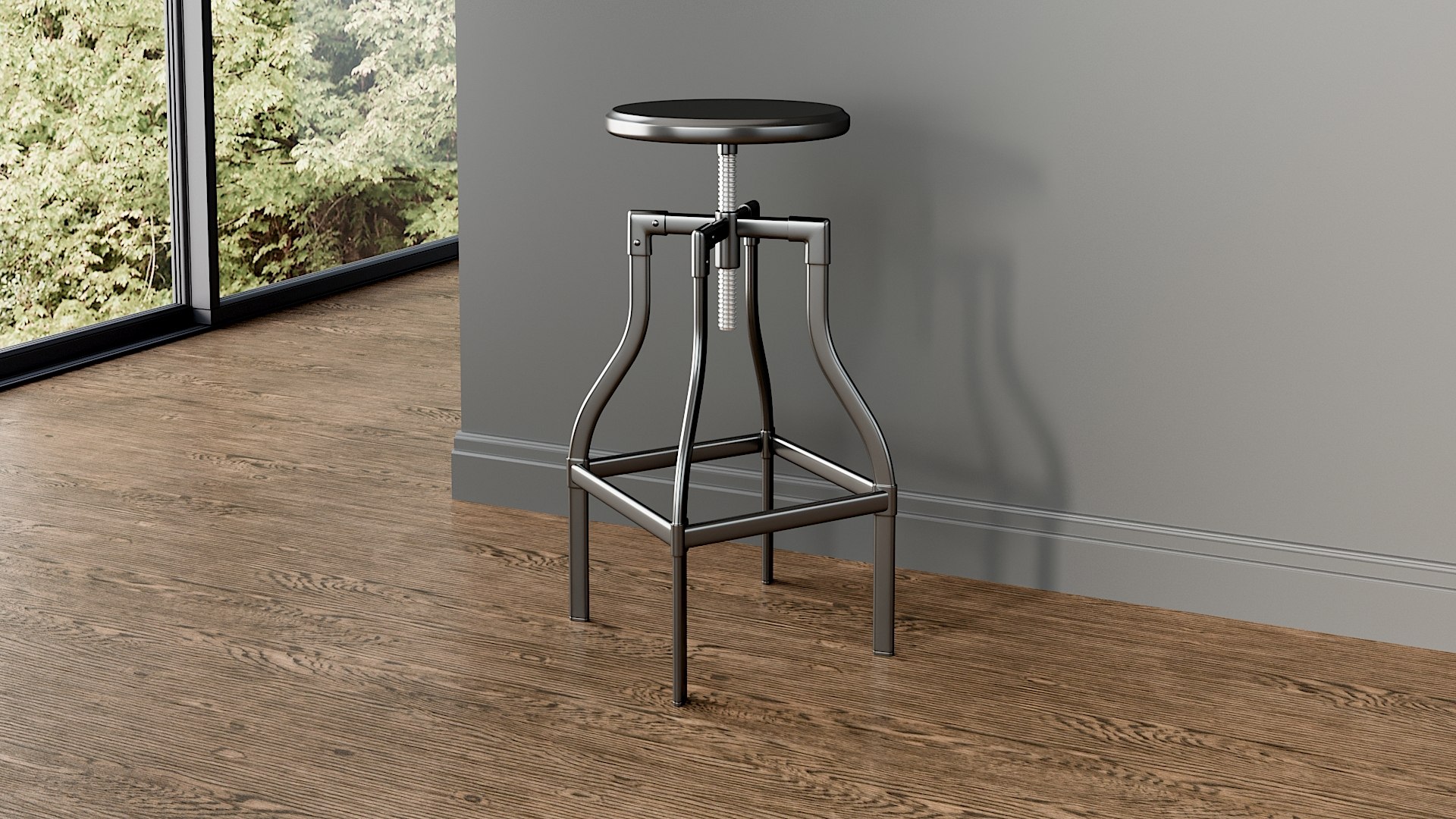 3D realistic backless bar stool - TurboSquid 1533201