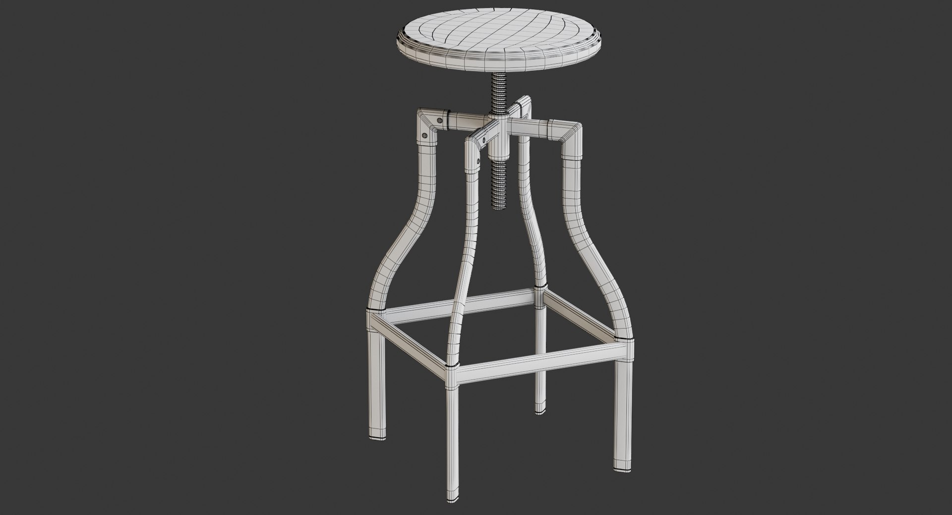 3D Realistic Backless Bar Stool - TurboSquid 1533201