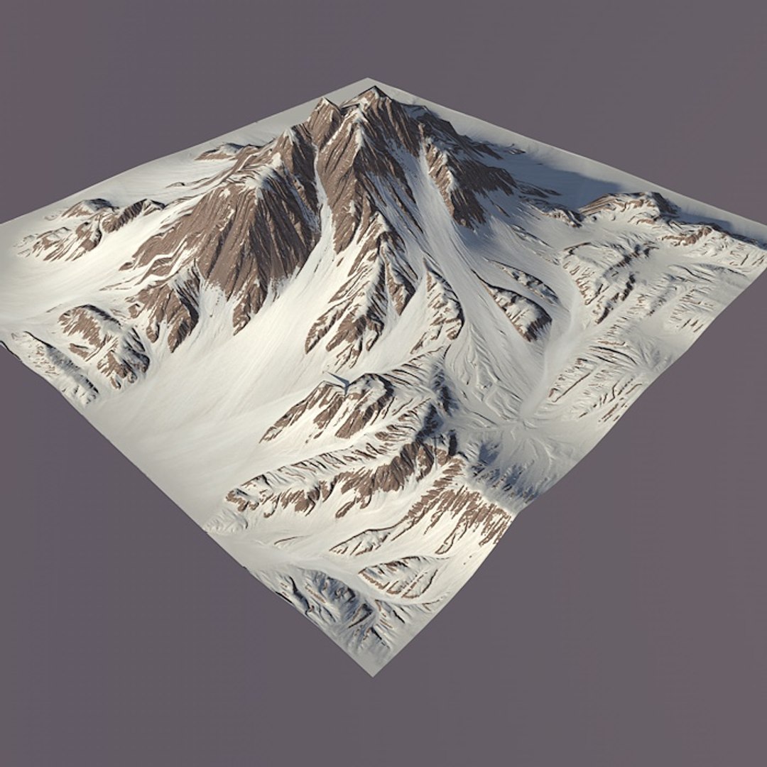 3d Snowy Mountain
