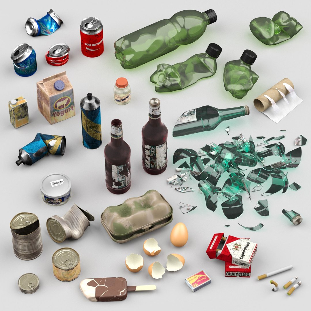 Garbage 3D Model - TurboSquid 1429871