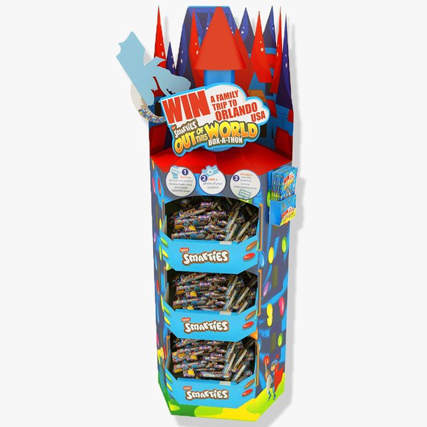 modelo 3d Caja de bombones Nestlé Smarties pequeña de colores ...