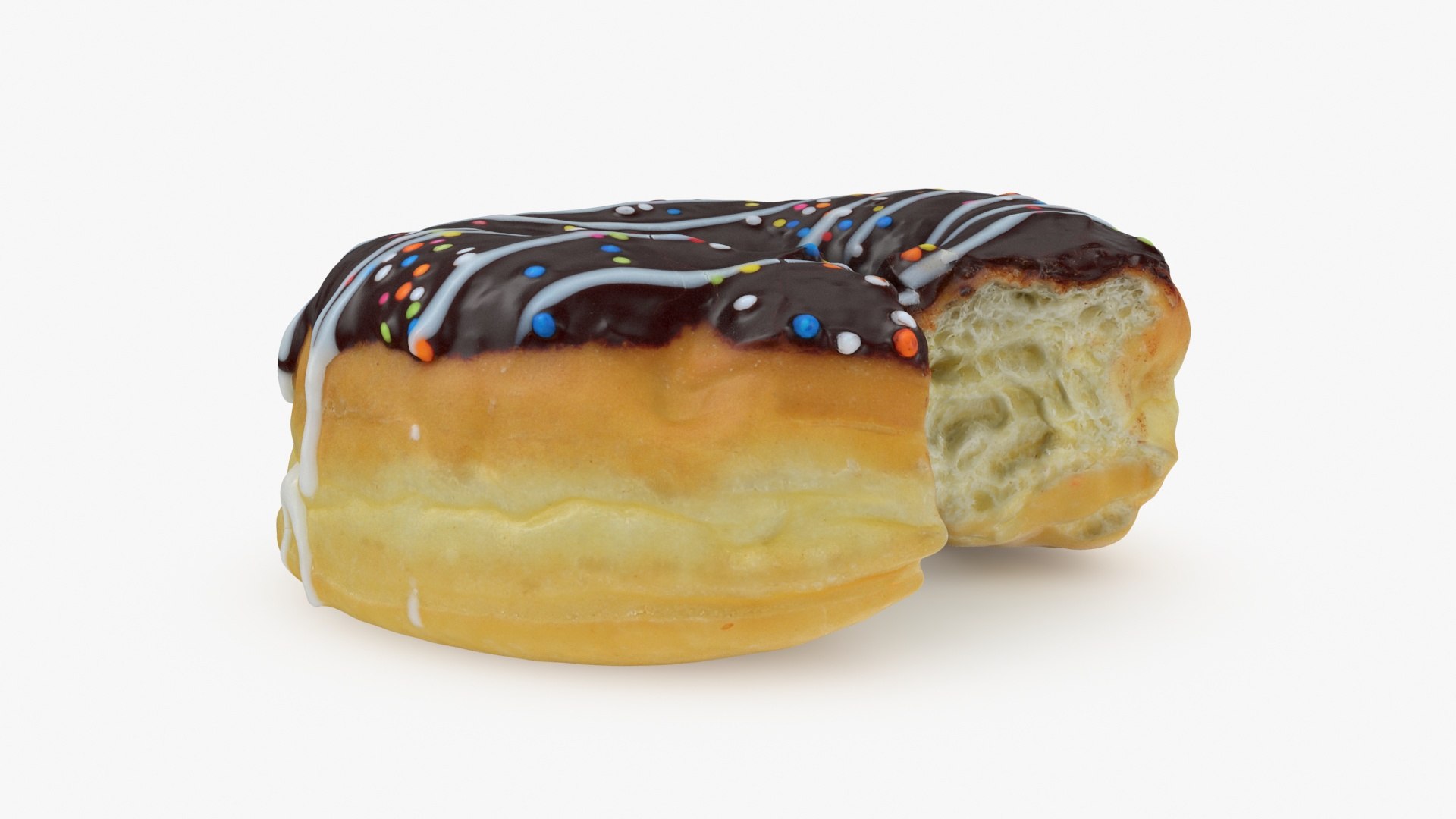 Bite Donut 01 3D Model - TurboSquid 2194662