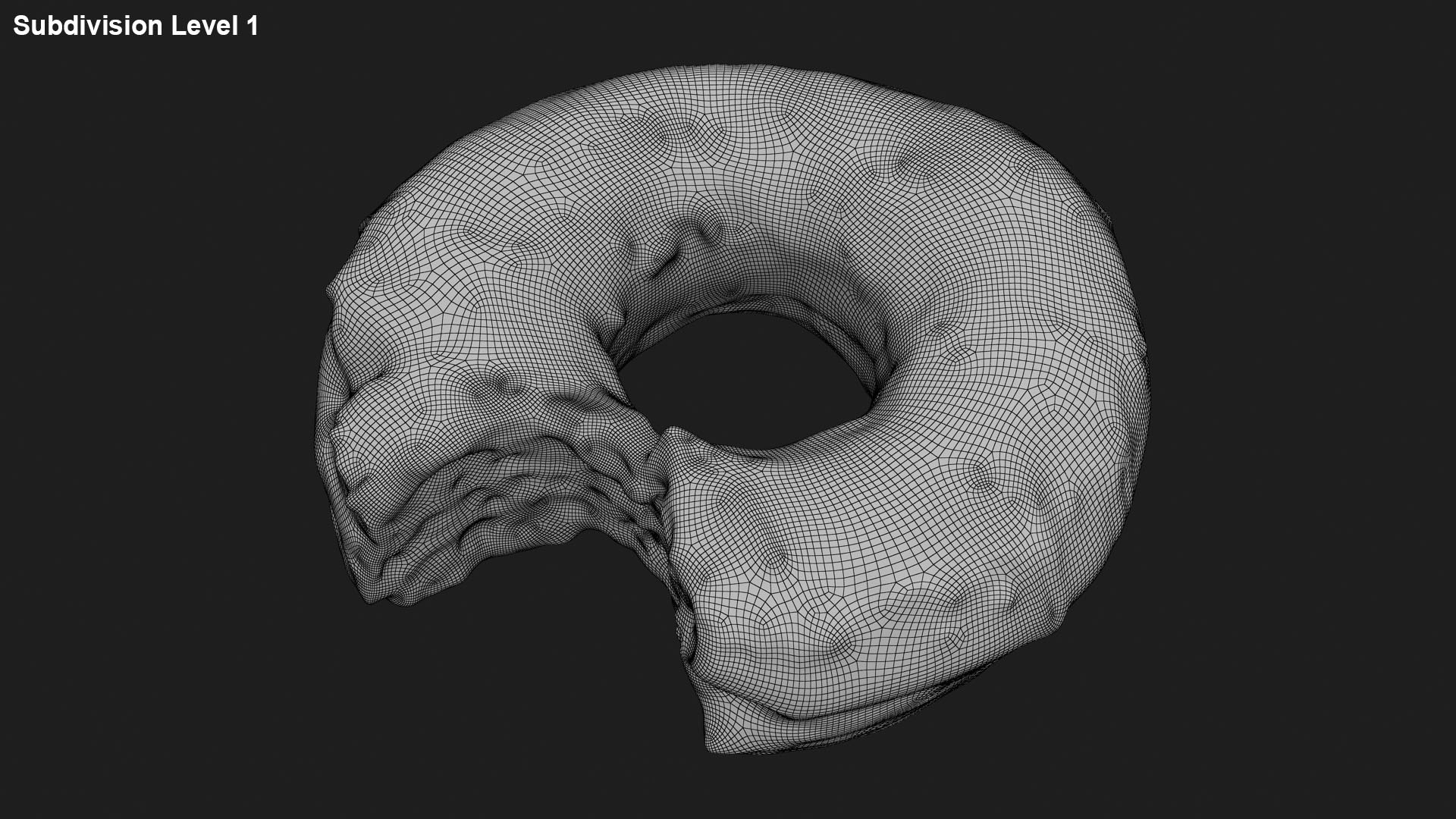 Bite Donut 01 3D Model - TurboSquid 2194662