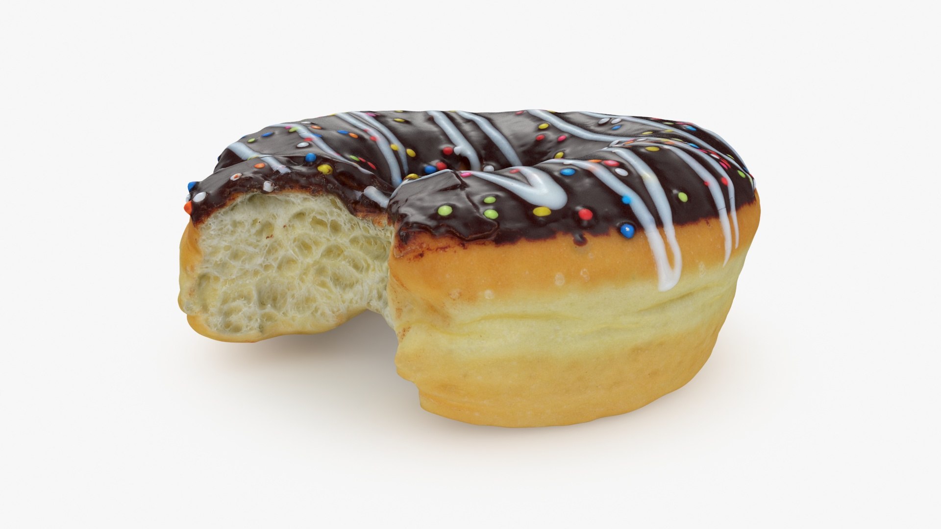 Bite Donut 01 3D Model - TurboSquid 2194662