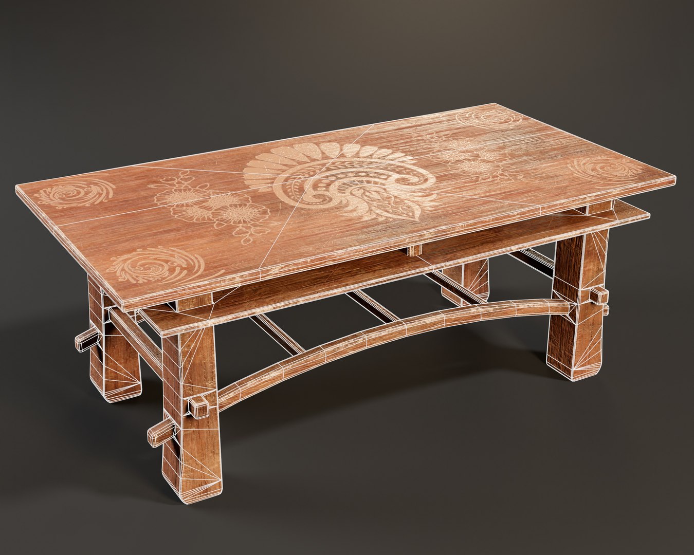 3D Japanese Curved Tables Model - TurboSquid 2357186