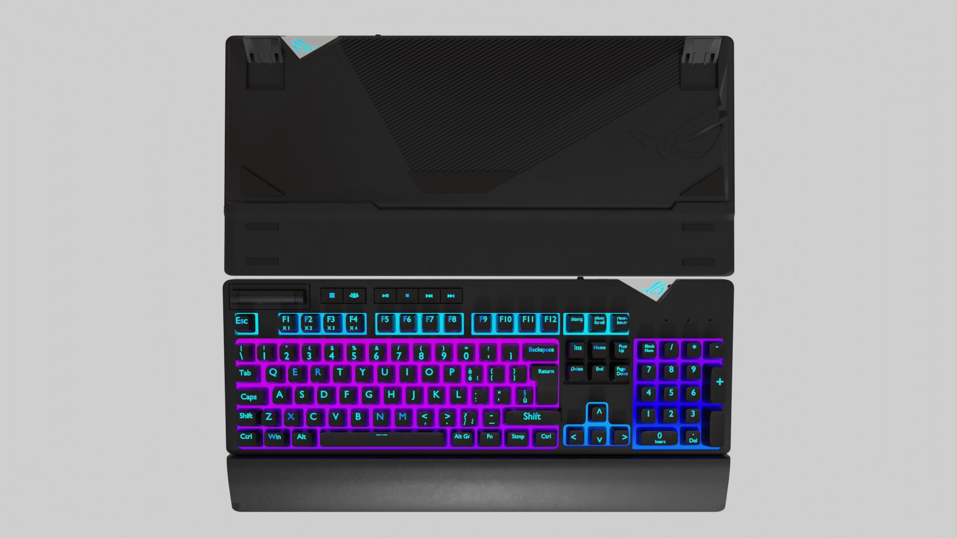 3D ASUS ROG RGB Gaming Keyboard Gaming Setups Model - TurboSquid 2079216