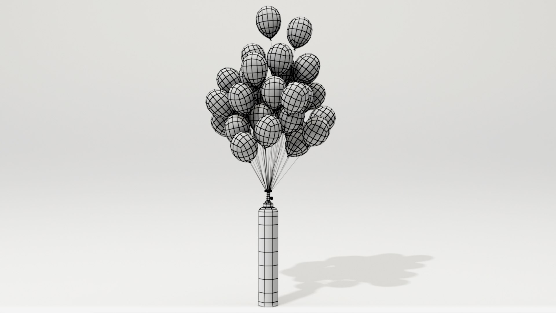 Stylized Balloons And A Helium Cylinder 3D Model - TurboSquid 1820191