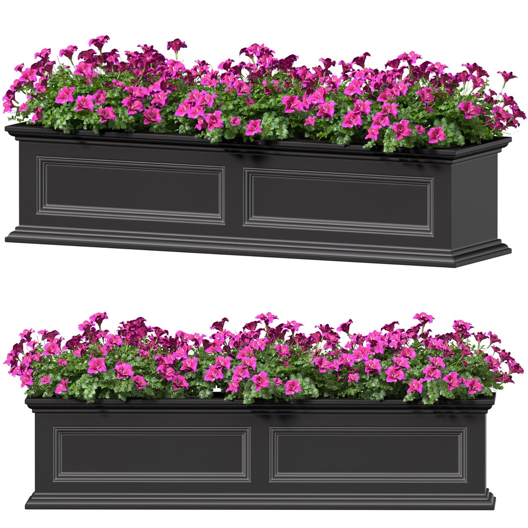 3D Window box flower pot Balcony container garden - TurboSquid 2146766