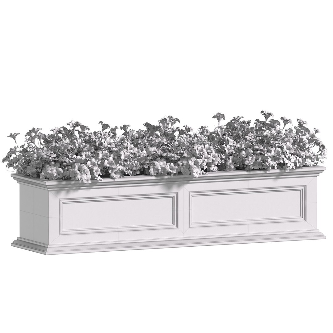 3D Window box flower pot Balcony container garden - TurboSquid 2146766