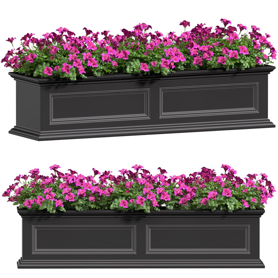 3D Window box flower pot Balcony container garden - TurboSquid 2146766