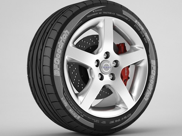 3d model of s60 rim tyre