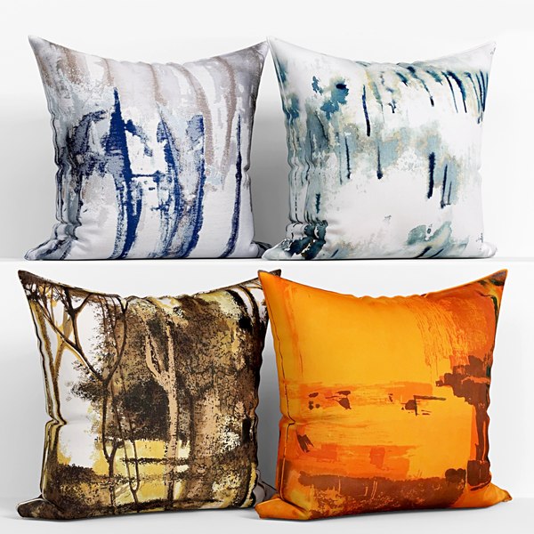 modelo 3d Decorative Pillows Set 129 - TurboSquid 1937731