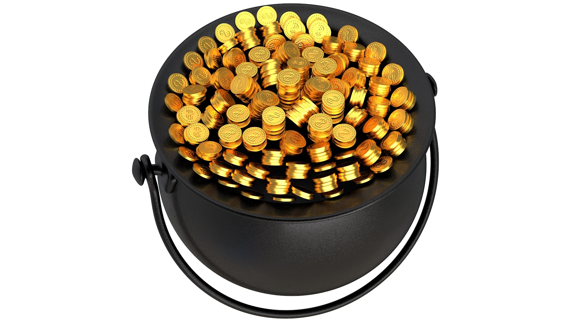 3D Pot Of Gold Collection Model - TurboSquid 1857982