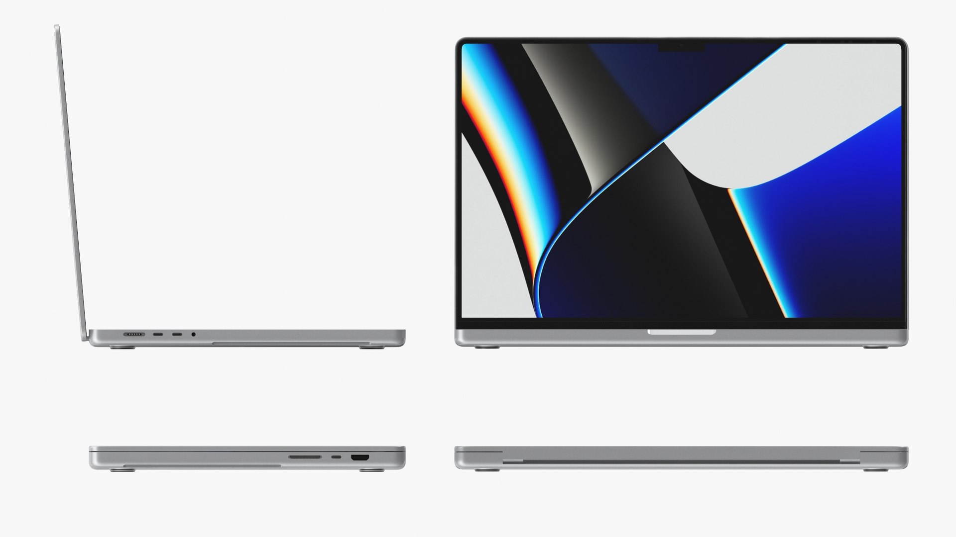 Silver MacBook Pro 16 Inch 2021 Model - TurboSquid 1829990