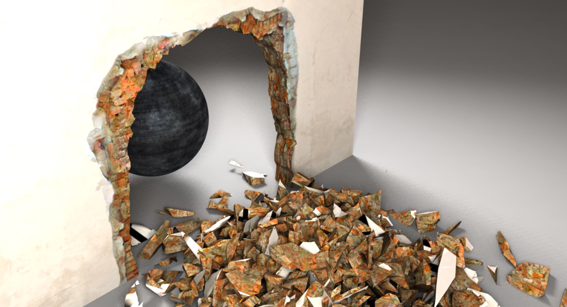 Broken Wall 3d Max