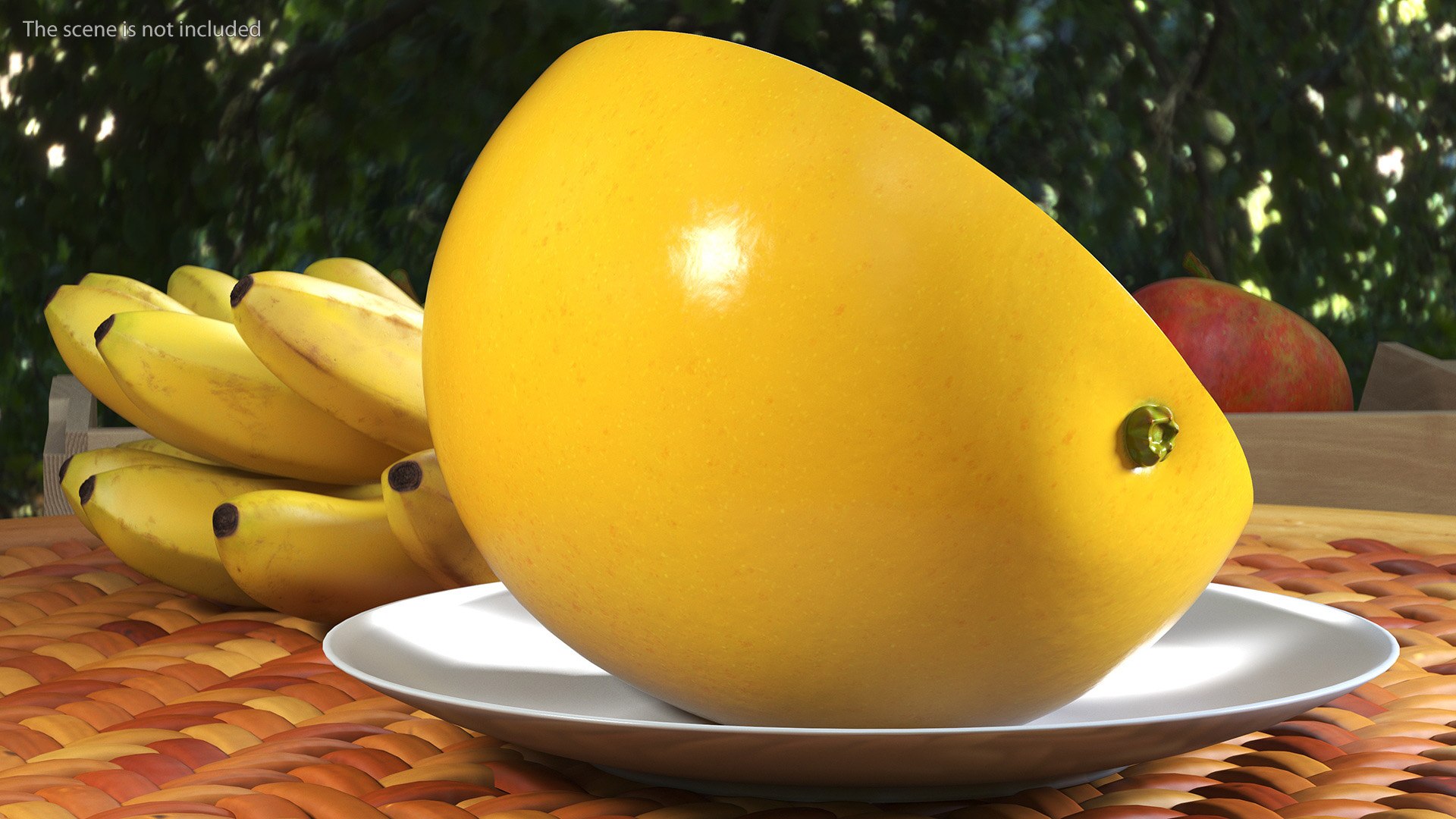3D Model Half Of Mango Fuit Yellow - TurboSquid 2108372