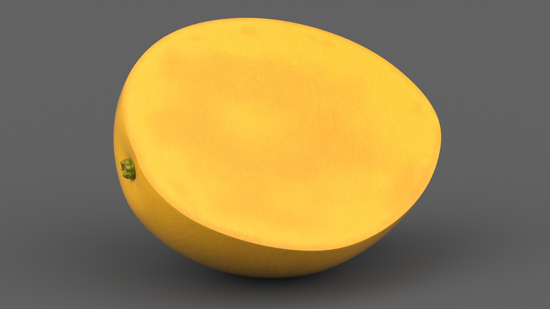3D Model Half Of Mango Fuit Yellow - TurboSquid 2108372
