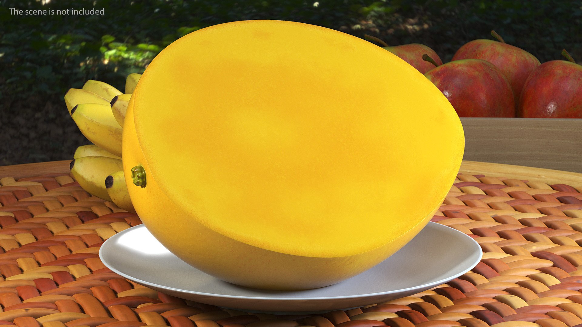 3D Model Half Of Mango Fuit Yellow - TurboSquid 2108372