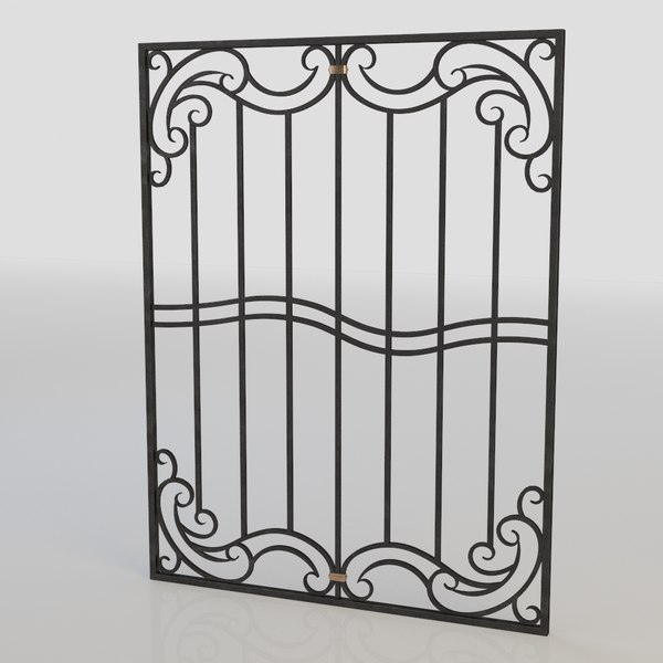 windows bars 3d model