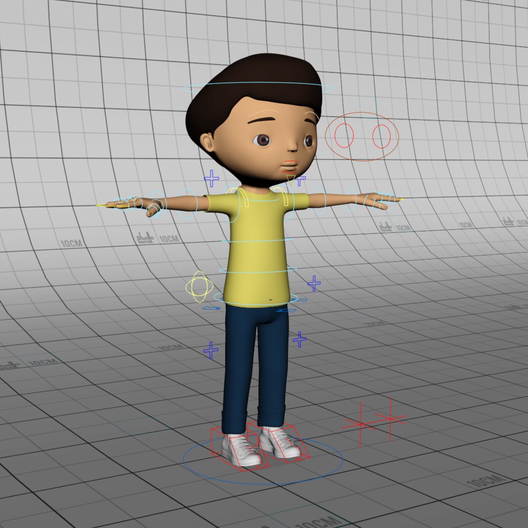 Cartoon Boy Rig 3D Model - TurboSquid 1211616