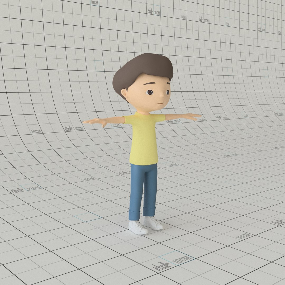 Cartoon Boy Rig 3D Model - TurboSquid 1211616