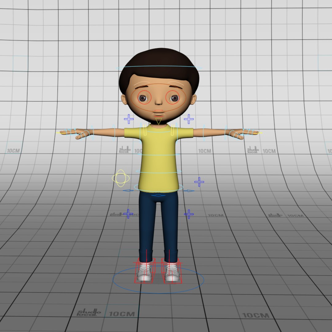 Cartoon Boy Rig 3D Model - TurboSquid 1211616