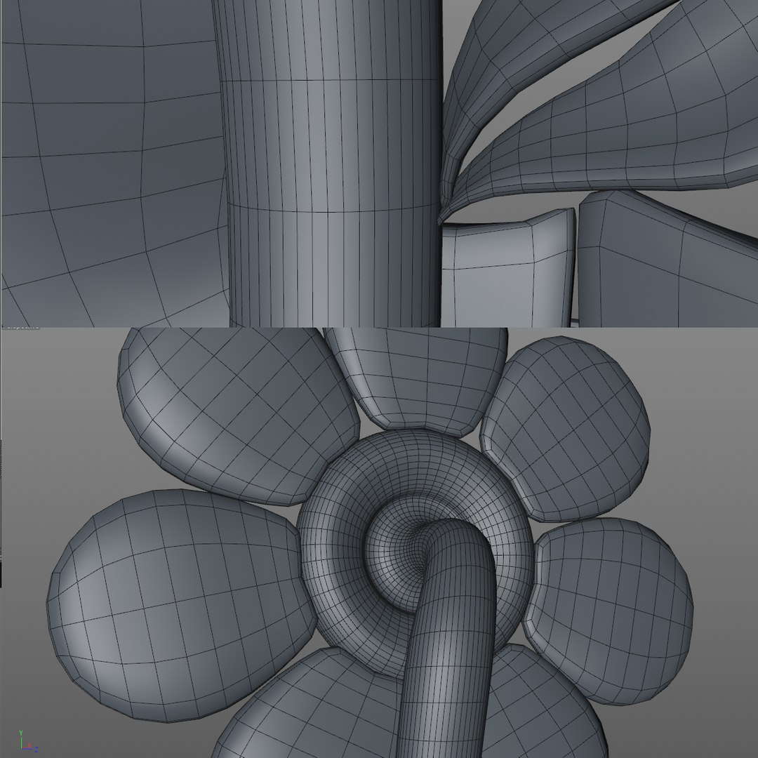 3D Cartoon Flower Model - TurboSquid 1325619