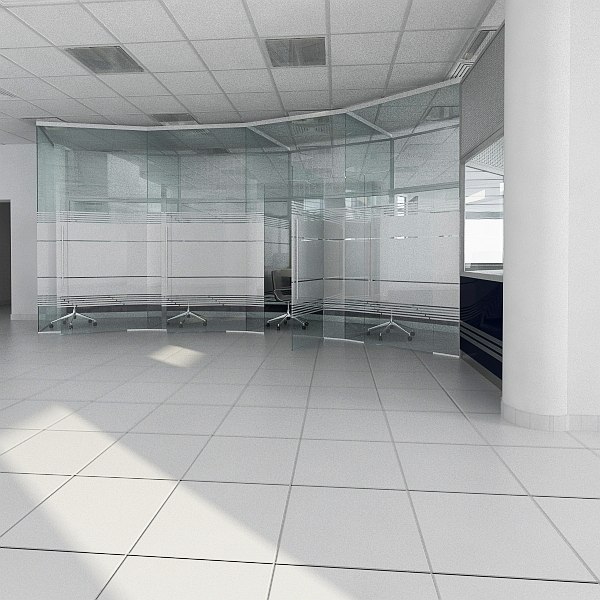 bank interior furniture 3d model