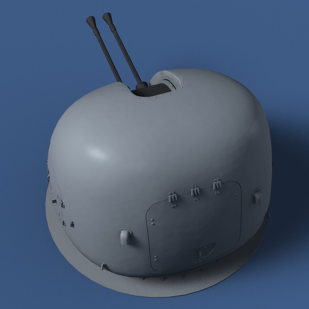 3ds Max Breda Twin 40mm Naval Gun