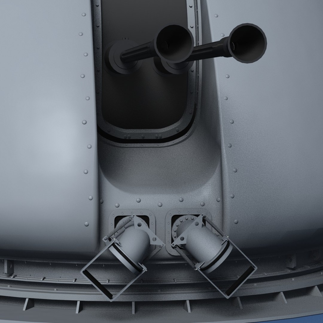 3ds Max Breda Twin 40mm Naval Gun