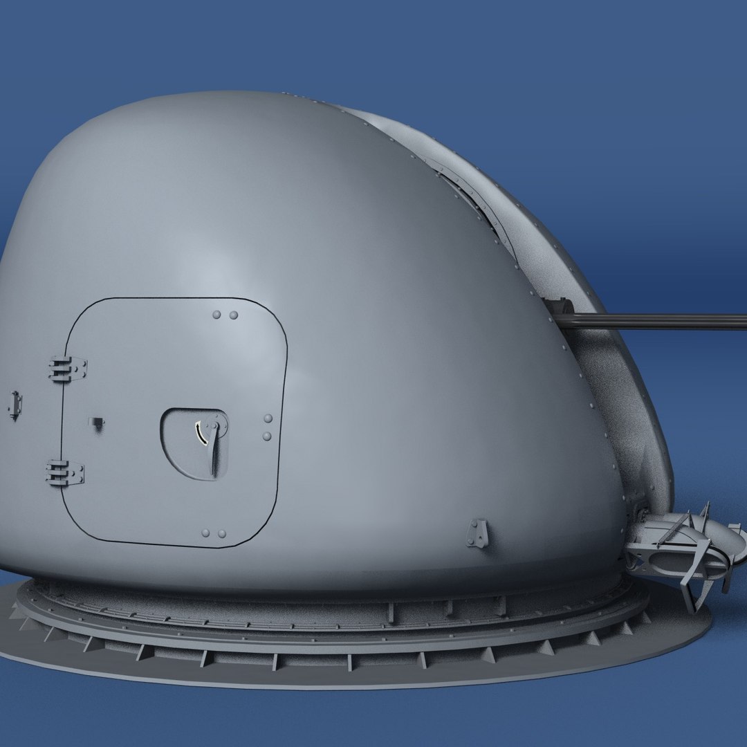 3ds Max Breda Twin 40mm Naval Gun
